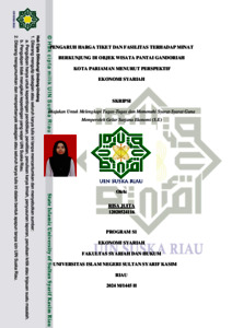 PENGARUH HARGA TIKET DAN FASILITAS TERHADAP MINAT BERKUNJUNG DI OBJEK WISATA PANTAI GANDORIAH ...